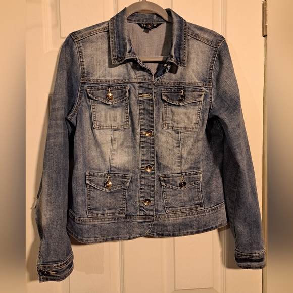 Baccini | Jackets & Coats | Baccini Denim Jacket In Blue With Buttons ...